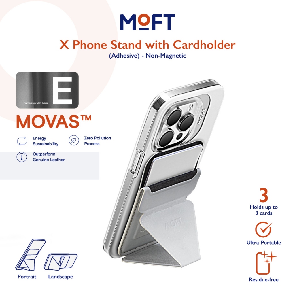 MOFT X Phone Stand with Cardholder (Adhesive - Non-Magnetic) | Shopee ...