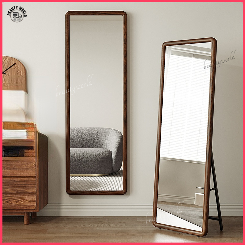 [SG Seller] Nordic solid wood Full Length Mirror/full body mirror/Wall ...