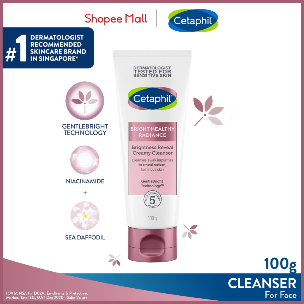 CETAPHIL Bright Healthy Radiance Brightness Reveal Creamy Cleanser 100g ...