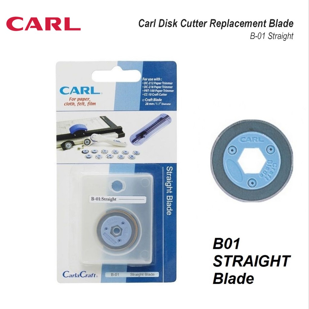 Carl Disk Cutter Replacement Blade B-01 Straight (Replacement blade for ...