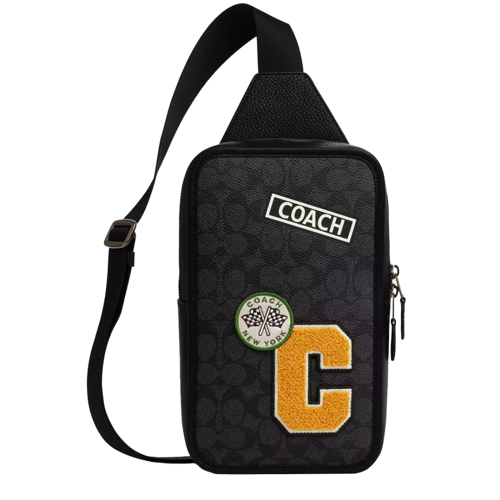 Coach Sullivan Pack Bag In Signature Canvas With Patches in Charcoal ...
