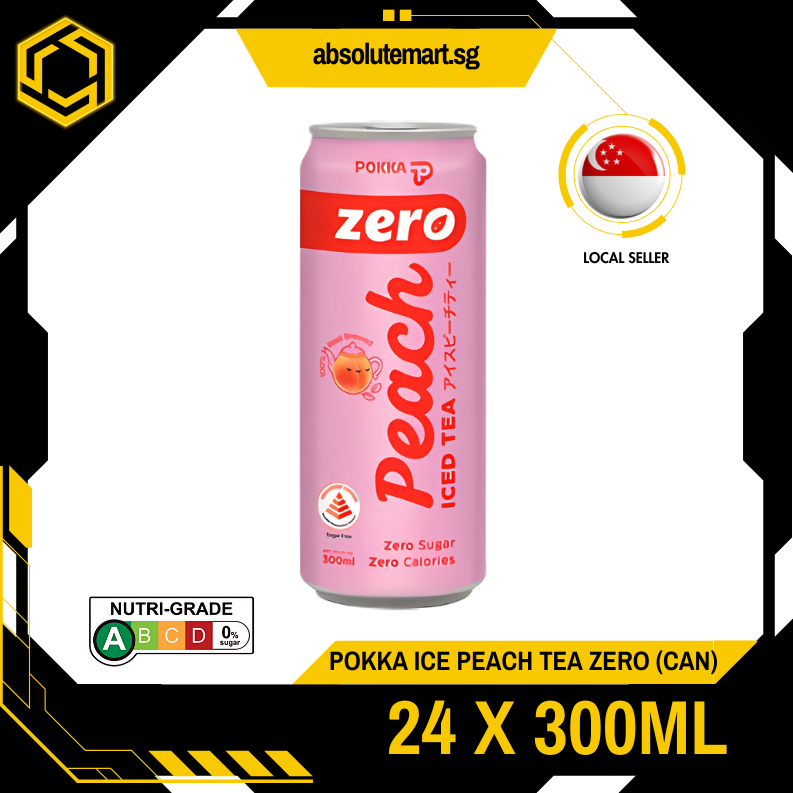 POKKA Ice Peach Tea ZERO 300ML X 24 (CAN) | Shopee Singapore