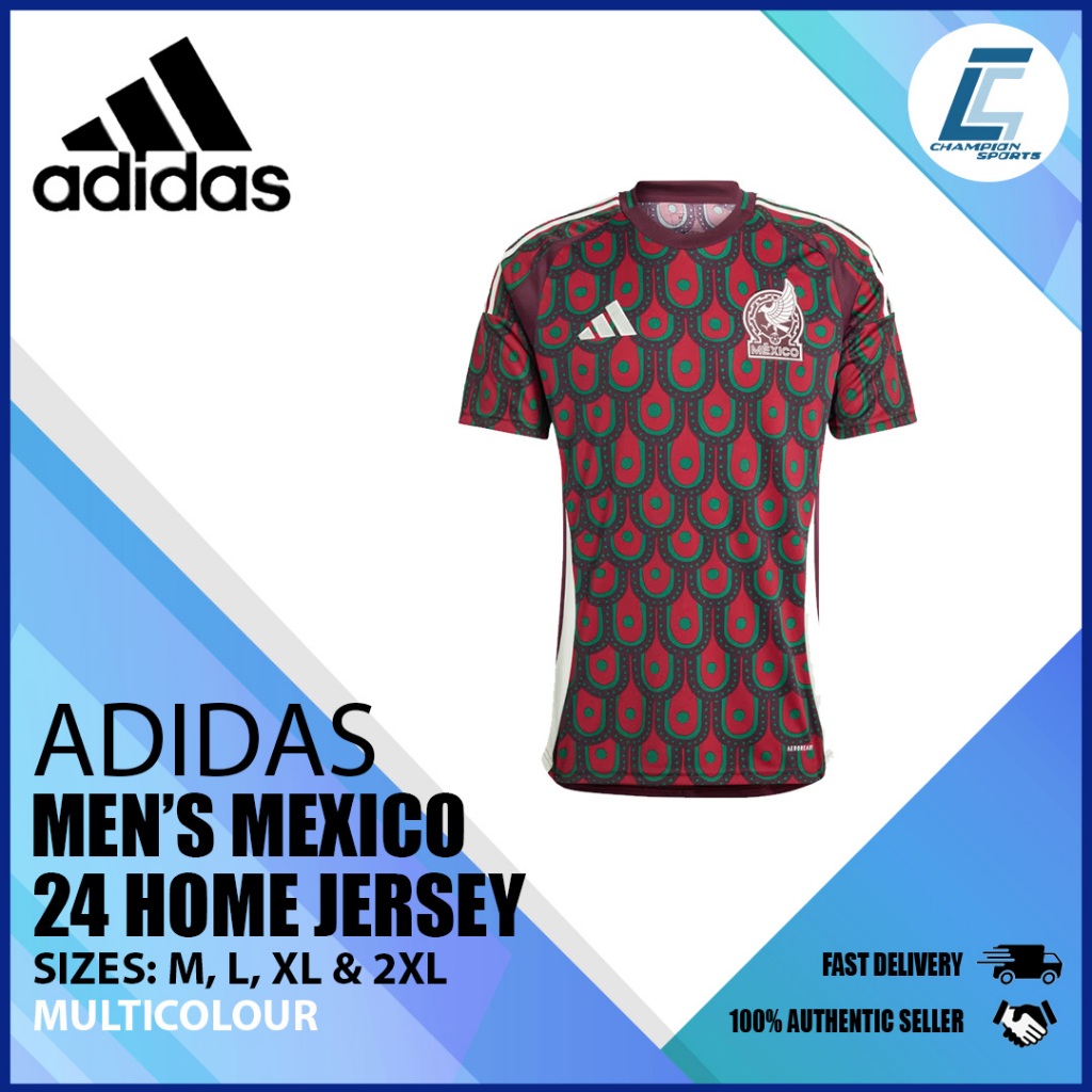 Adidas Men's Mexico 24 Home Jersey (IP6377) (B1/RO) | Shopee Singapore