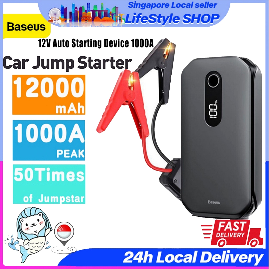 Baseus 12000mAh Car Jump Starter-1000A Power Bank Starting Device ...