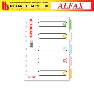 ALFAX Paper Divider Colours A4 | Shopee Singapore