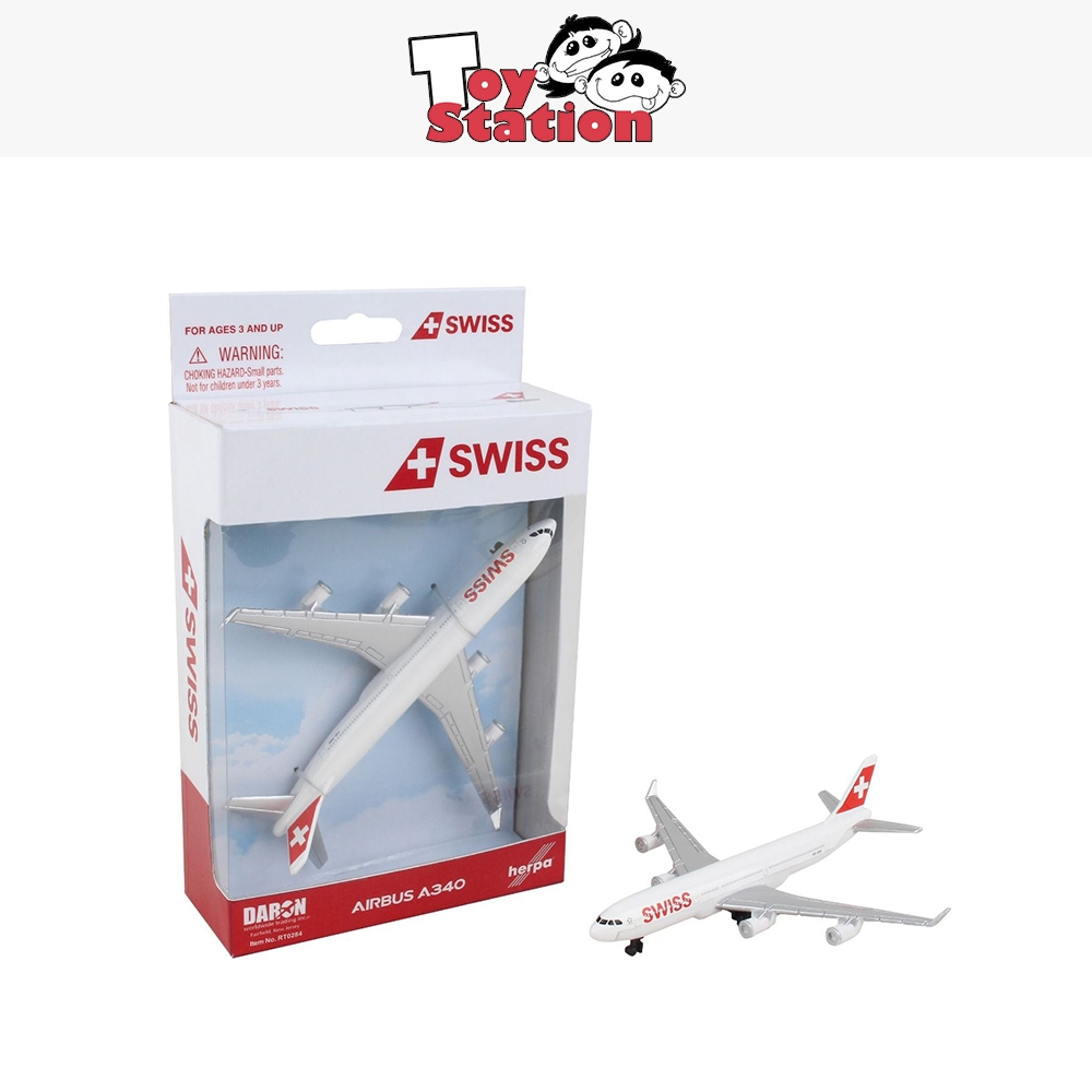 Daron Planes RT0284 Swiss Airbus A340 Single Plane Diecast Toy (WB ...