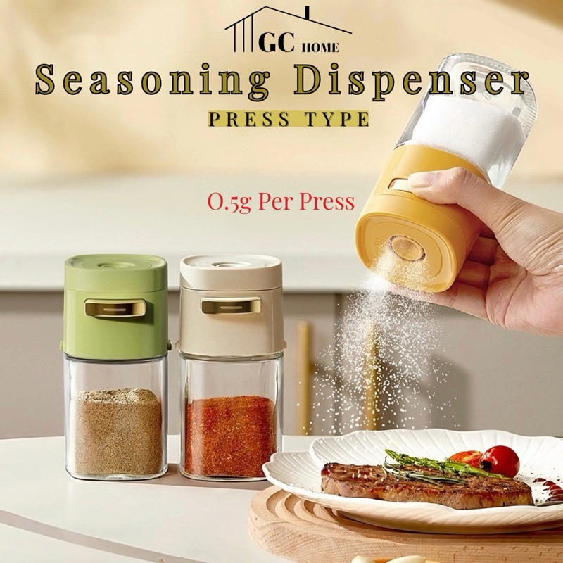 Seasoning Dispenser 180ML Press Type Salt Bottle Spice Container Spice ...