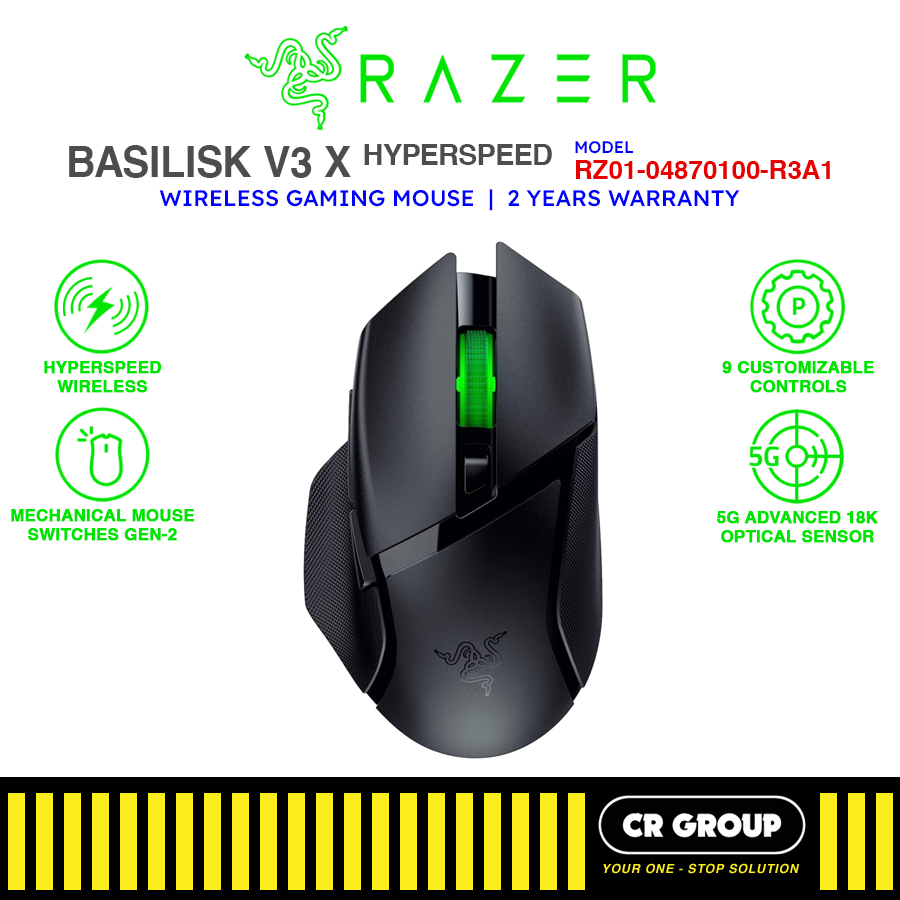 Razer Basilisk V3 X HyperSpeed Wireless Gaming Mouse (2Yrs Warranty ...