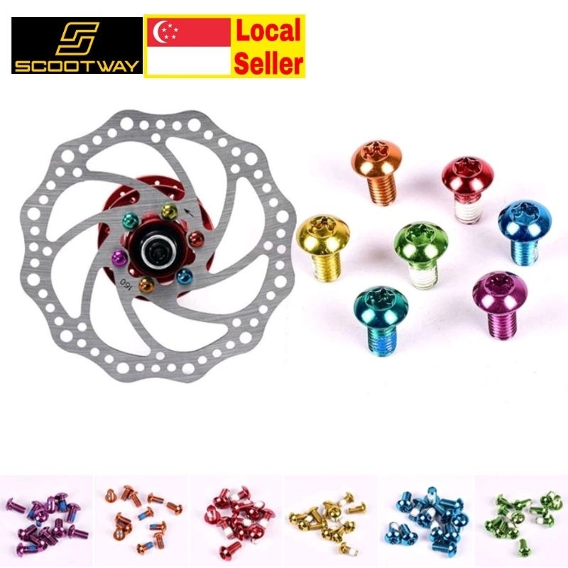 Anders T25 M5 X 10mm Bicycle Disc Brake Roto Bolts (12 Pcs) | Shopee ...