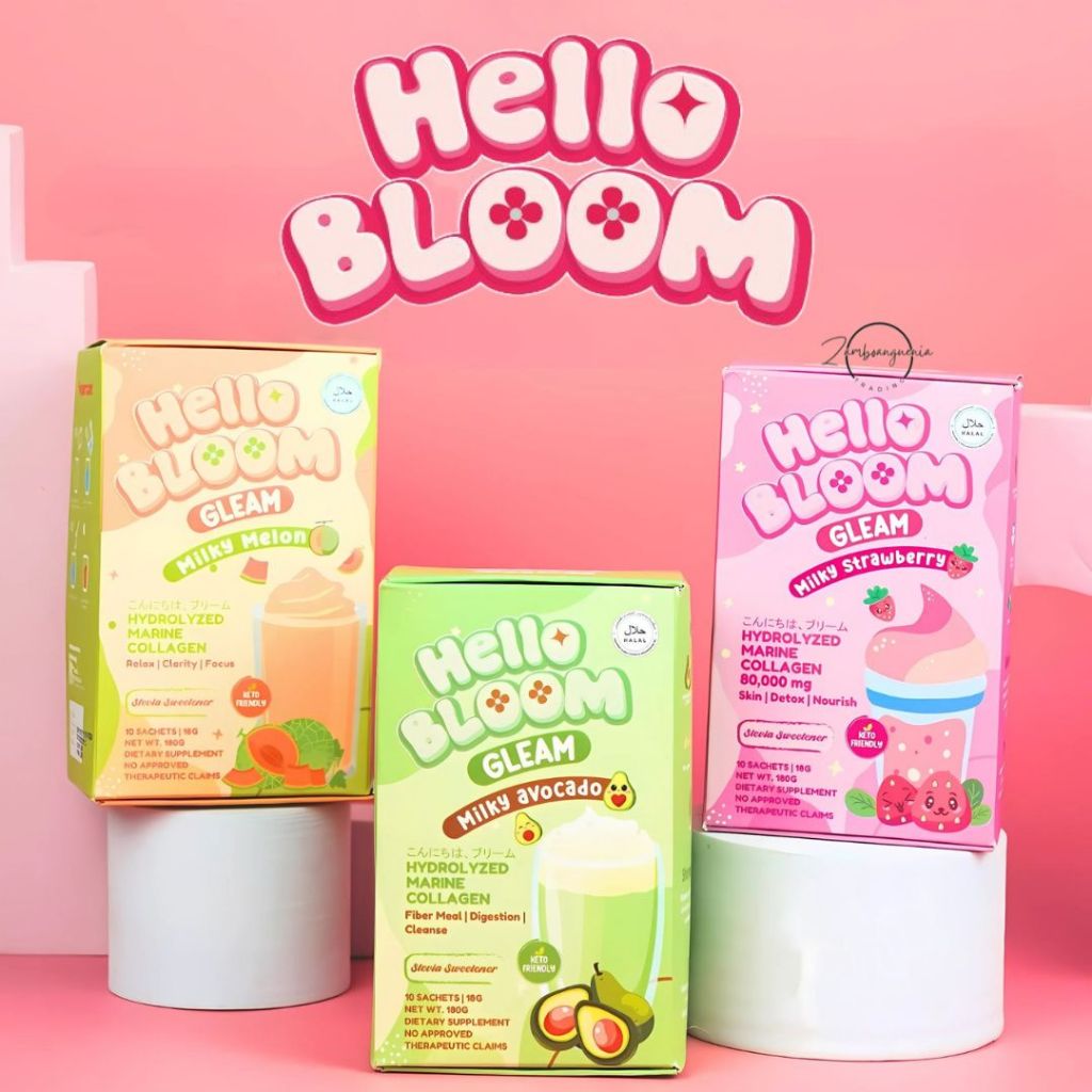 HELLO BLOOM GLEAM Hydrolyzed Marine Collagen (Melon | Avocado ...