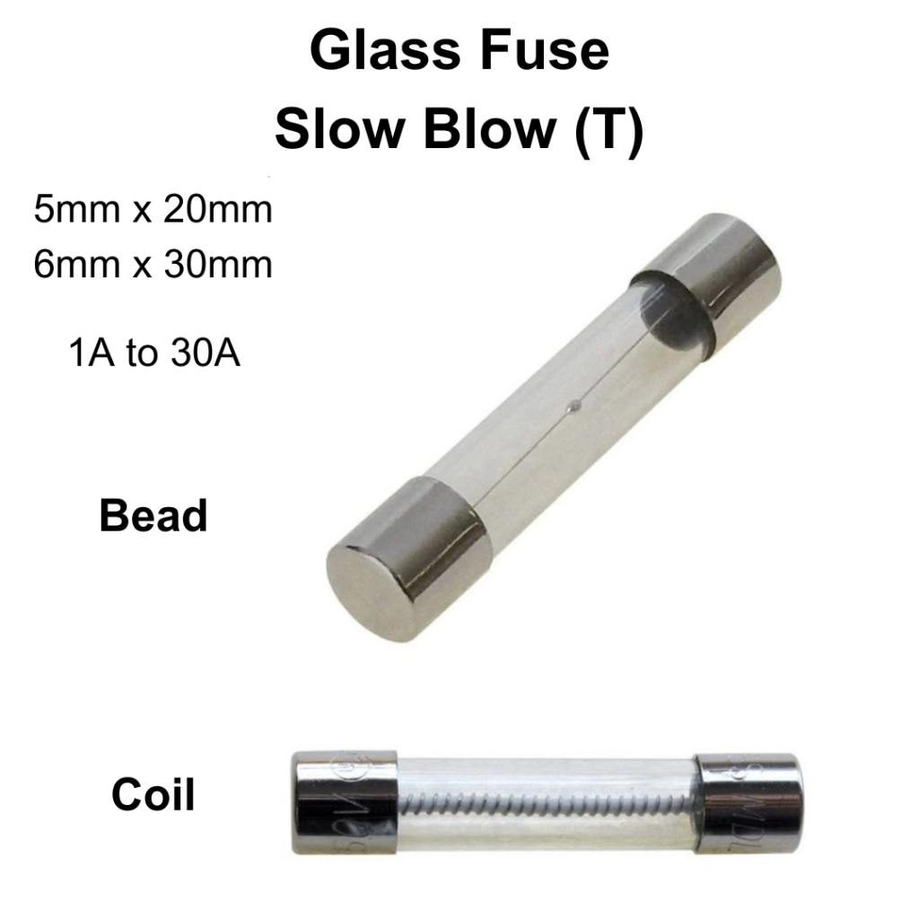 Slow Blow Glass Fuse 5x20 6x30 250V 1A 2A 3A 5A 6A 8A 10A 12A 15A 20A ...