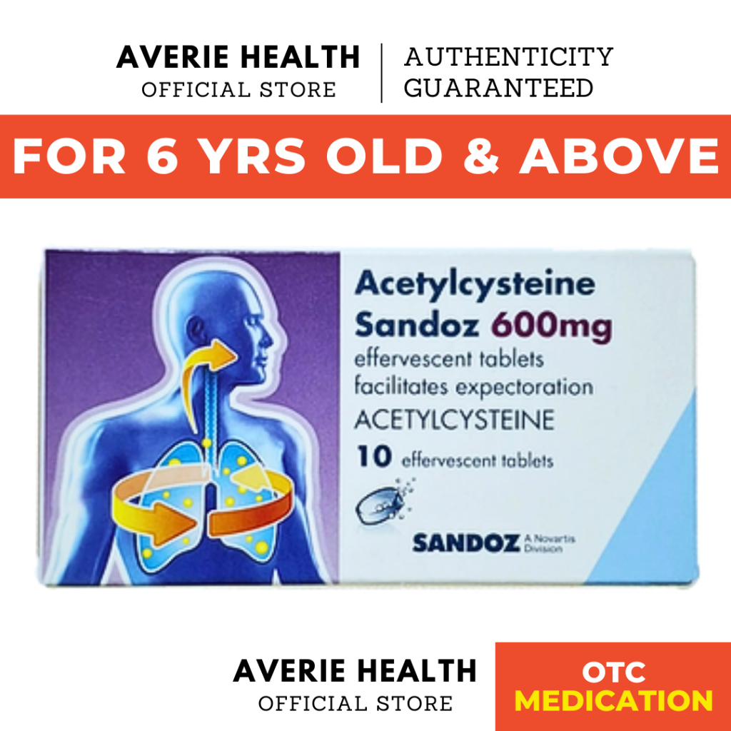 Sandoz 600mg Effervescent Tablets Acetylcysteine | Fluimucil ...