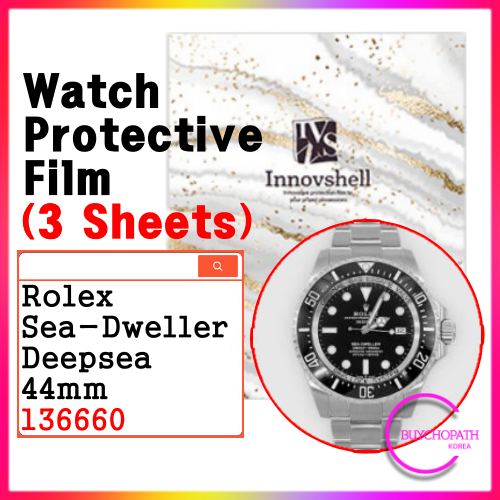 Protective Sticker for Rolex Sea-Dweller Deepsea 44mm (3 sheets) 136660 ...