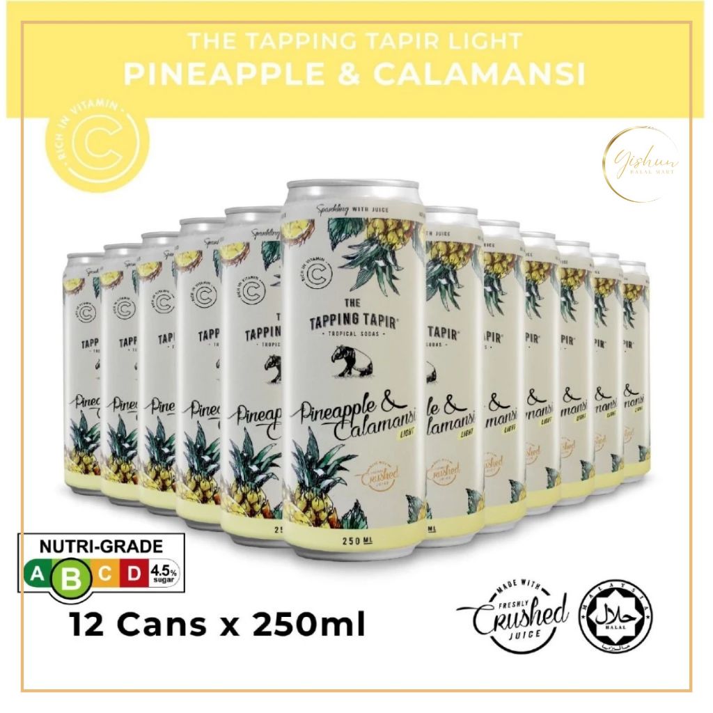 The Tapping Tapir Carbonated Soda Real Fruit Juice Drink Pineapple Calamansi Carton Bulk Halal ...