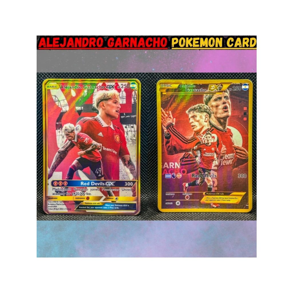 Manchester United: Alejandro Garnacho Pokemon Holographic Cards ...