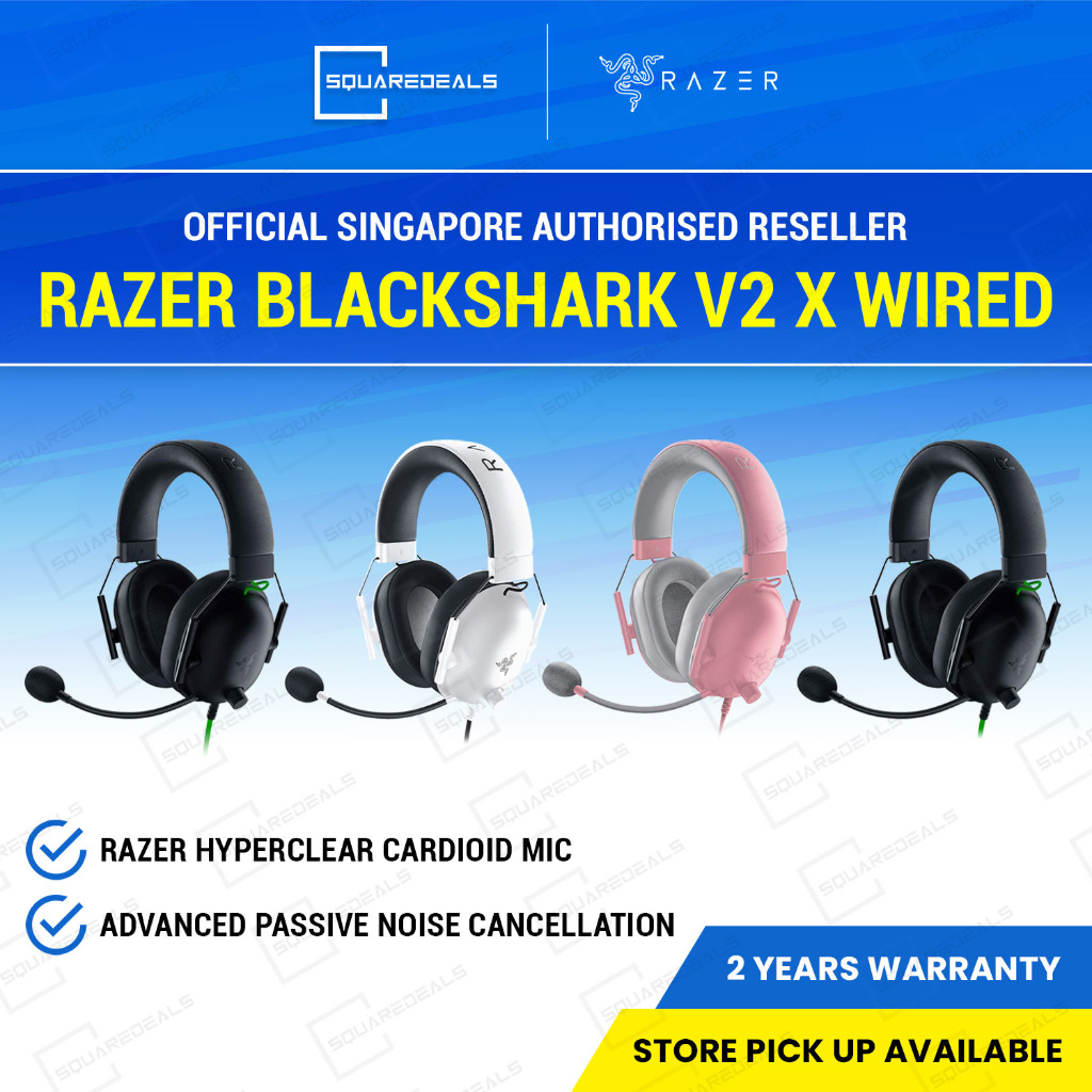 Razer Blackshark V2 X Wired 3.5mm USB Gaming Headset 7.1 Wired Esports ...