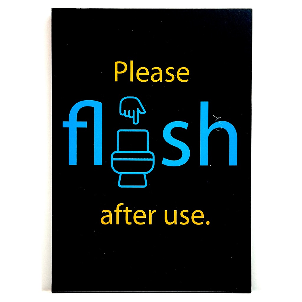 PLEASE FLUSH AFTER USE SIGN/SIGNAGE | HYGIENE SIGNAGE, INSTRUCTION ...