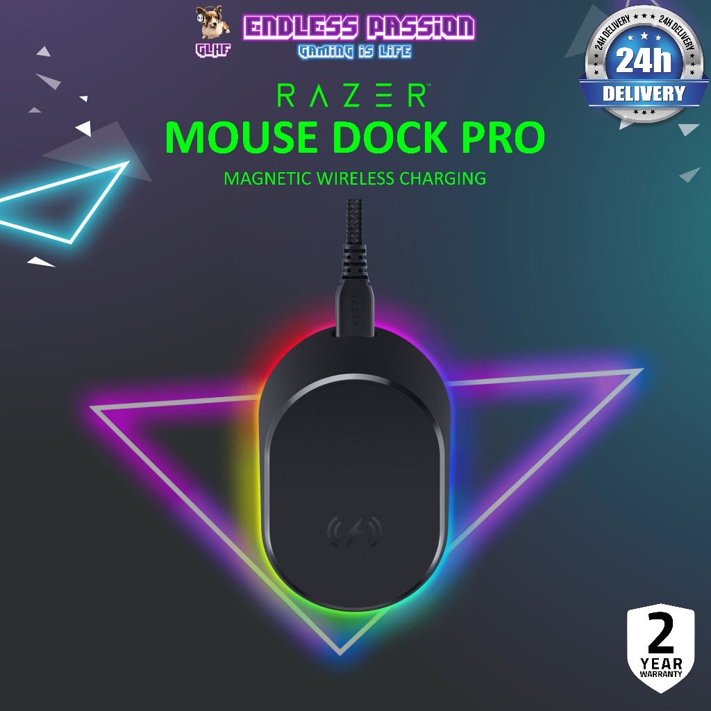 Razer Mouse Dock Pro with Magnetic Wireless Charging Puck | Shopee ...