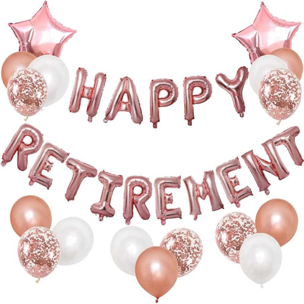 (SG SELLER) Retirement Decorations Happy Retirement Balloon Retirement ...