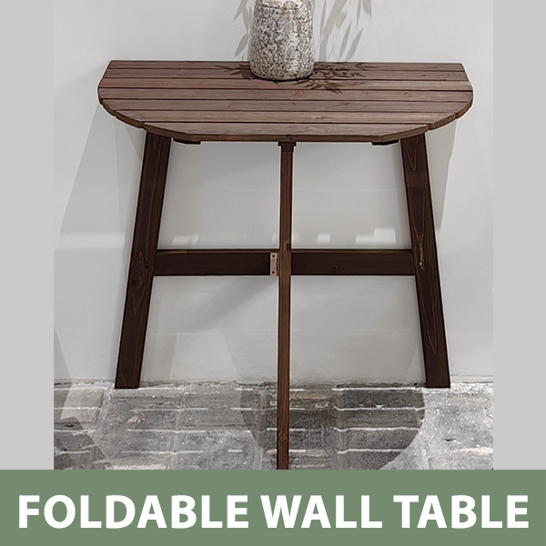 Foldable Folding Wall Table Classic Wooden Portable Table /Balcony ...