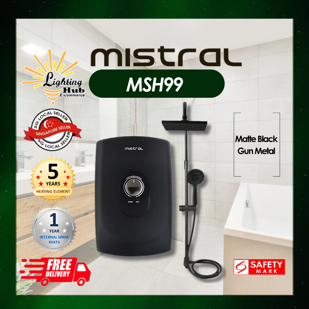 MISTRAL Instant Shower Heater with Rain Shower MSH99 / SHOWER RAIN ...