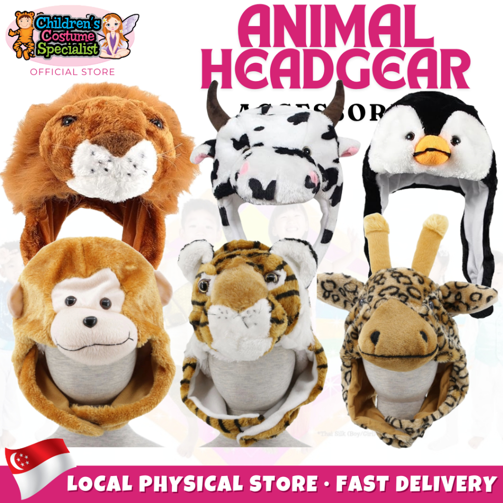 Animal Headgear Carnival Hat Role Play Animal Hat Kids For School ...