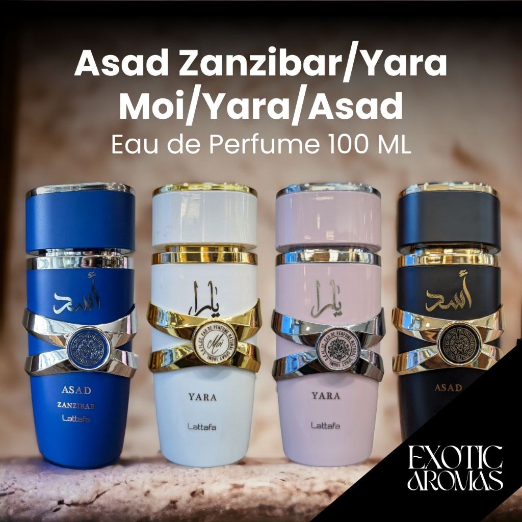 Asad Zanzibar / Yara Moi / Yara / Asad EDP 100ML by Lattafa | Shopee ...