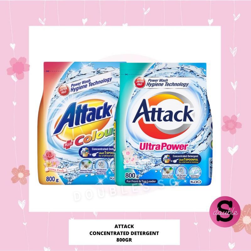 Attack Powder Detergent Ultra Power/Plus Color 800g | Shopee Singapore