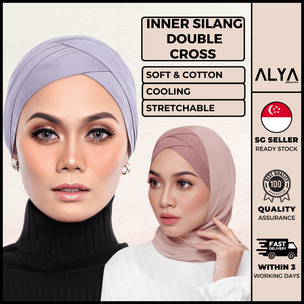 Inner Silang Cross ( Alya Apparels / Innercap / Shawl / Innera / Tudung ...