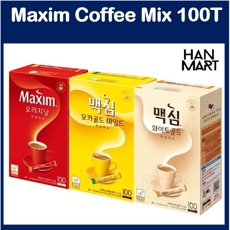 Maxim Coffee Mix (Original 100T/ Mocha Gold Mild 100T/ White Gold 100T ...