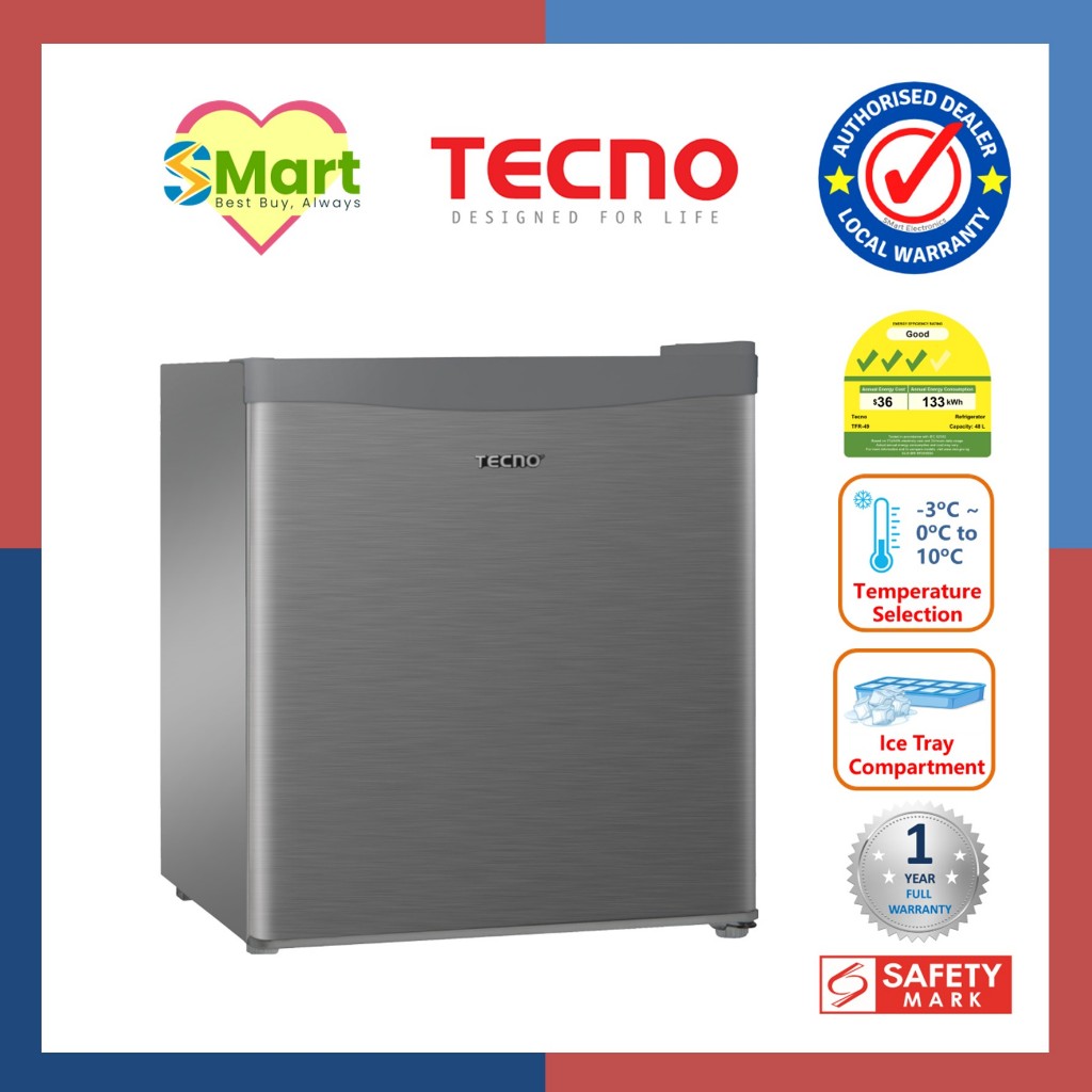 Tecno 48L Mini Bar Fridge TFR-49 | Shopee Singapore