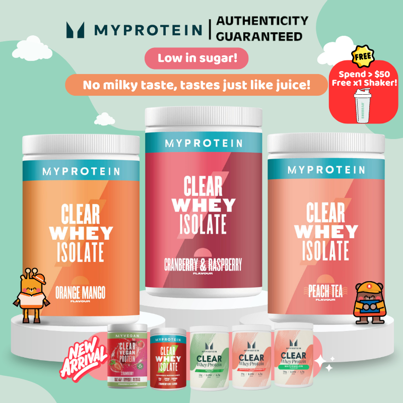 Myprotein Clear Whey Isolate Powder, Clear Soy Protein Fruity Flavour ...
