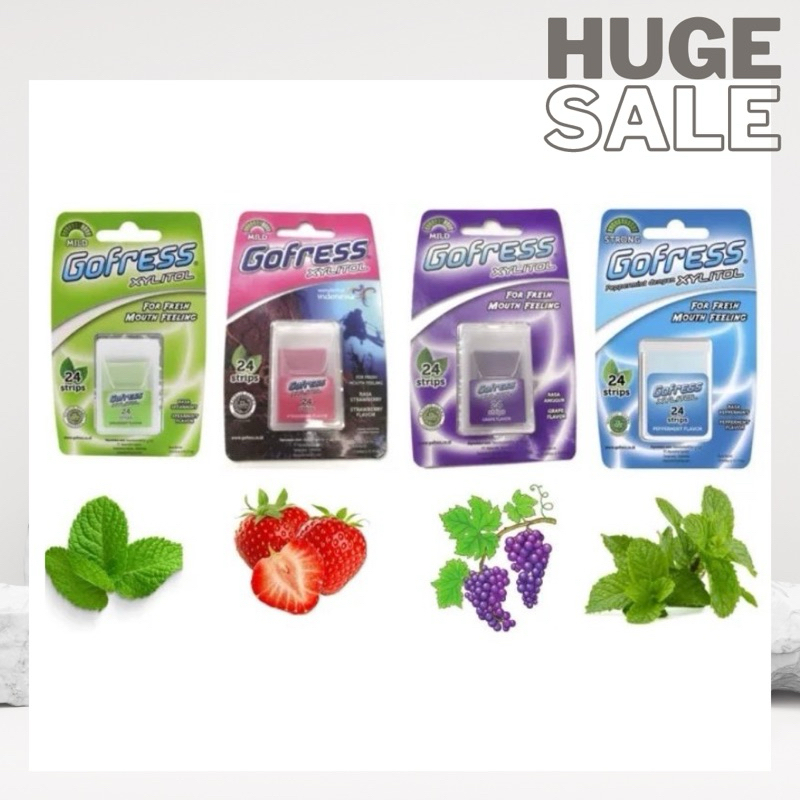 GoFress Breath Strips Kills Bad Breath Germs (24 strips/pack) | Shopee ...
