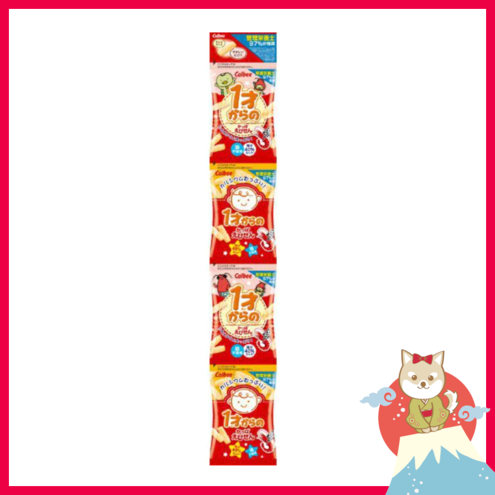 Calbee Prawn Cracker for BABY 4packs Japanese Baby snacks shrimp stick ...