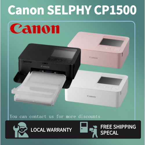 Instock- Canon SELPHY CP1500 Wireless Compact Photo Printer+ KP-108in ...