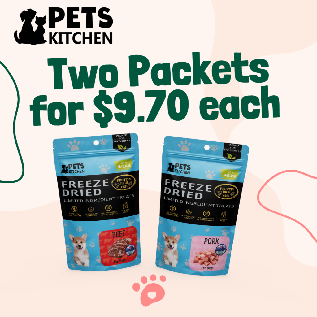 [Short Expiry] Pets Kitchen Premium Freeze Dried Treats for Dogs (Beef Lamb Pork Chicken Salmon ...