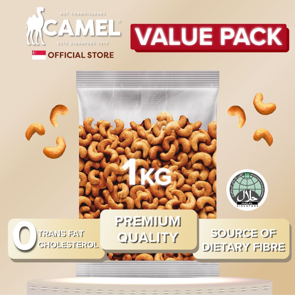 Camel Nuts Roasted Cashews 1kg – Creamy, Crunchy & Nutrient-Rich Halal Snack | Shopee Singapore