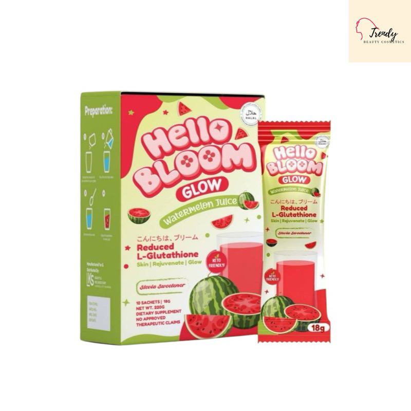 Hello Bloom Glow Watermelon Juice (18gx10sachets) | Shopee Singapore