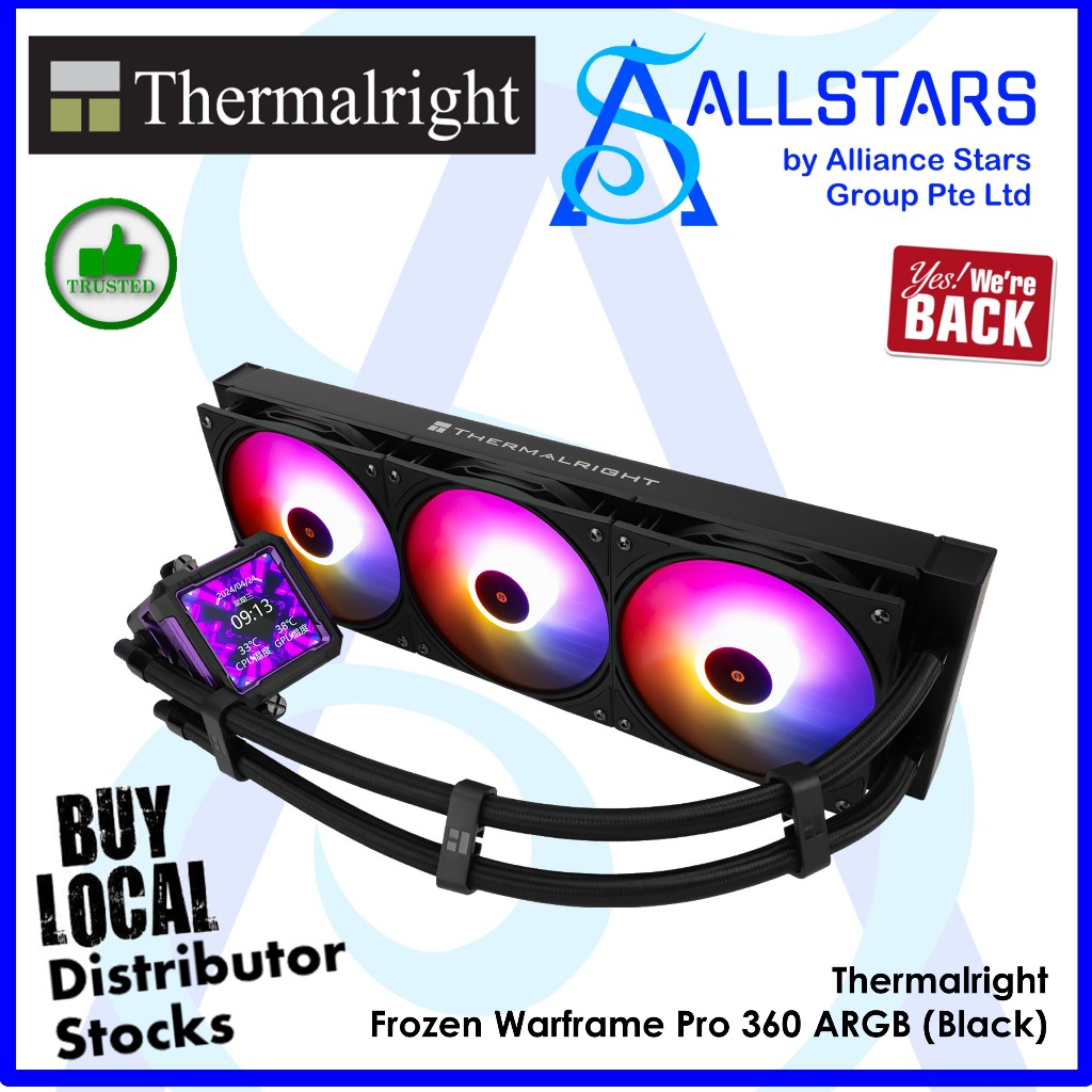 Thermalright Frozen Warframe Pro 360 ARGB (Black) (Warranty 3years with ...
