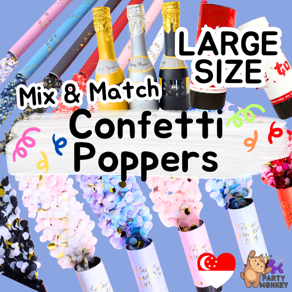[SG Seller] Confetti Popper Large Confetti Cannon for Birthday Wedding ...