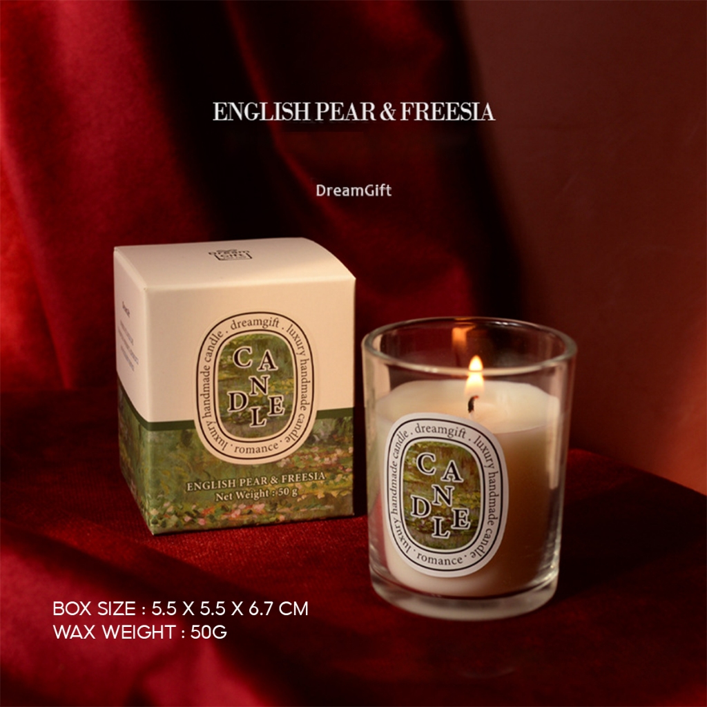 Aromantic English Pear Freesia Scented Candle With Individual Gift Box ...