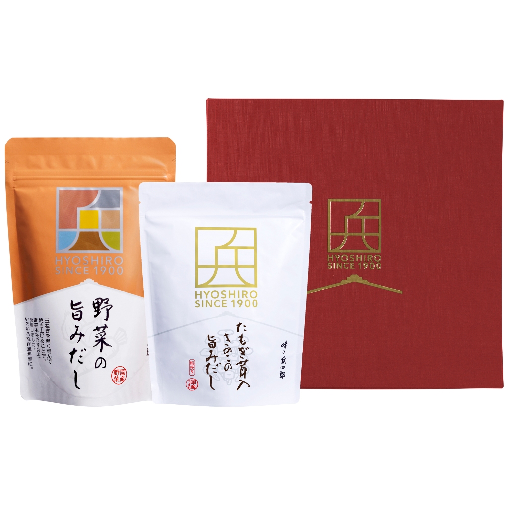 HYOSHIRO GIFT BOX (KINOKO NO UMAMI DASHI 7.5g*10 bags, YASAI NO UMAMI ...