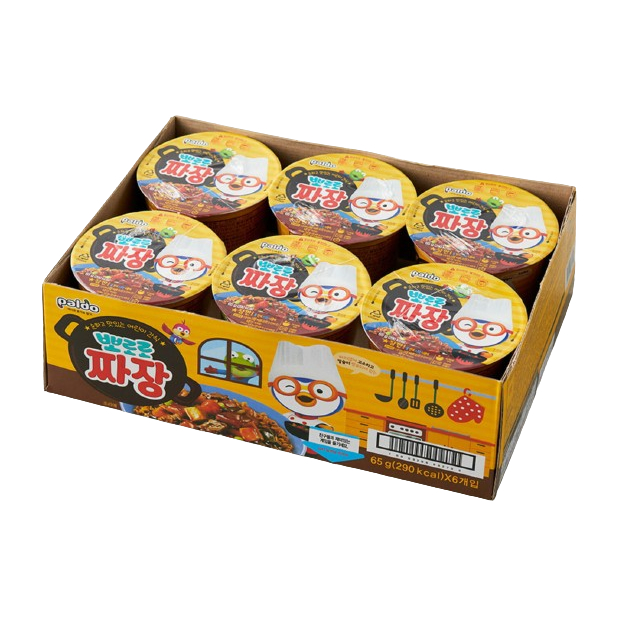 [Paldo] Pororo Jjajang Cup Mini 65g x 6 ea(1box)/팔도 뽀로로 짜장 미니컵 65g x 6개입(1box) | Shopee Singapore