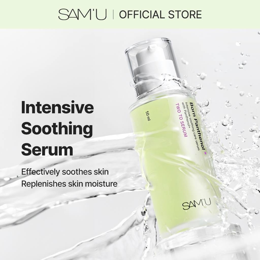 SAM’U Born Panthenol Two To Serum 50ml, Intensive Soothing Serum, Calms Sensitive Skin, Relieve ...