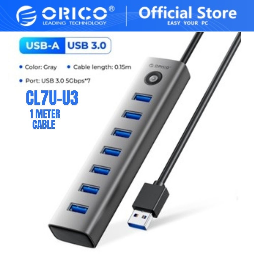 ORICO USB 3.0 HUB 5Gbps Dock Station 7-Port USB A Type C HUB S for ...