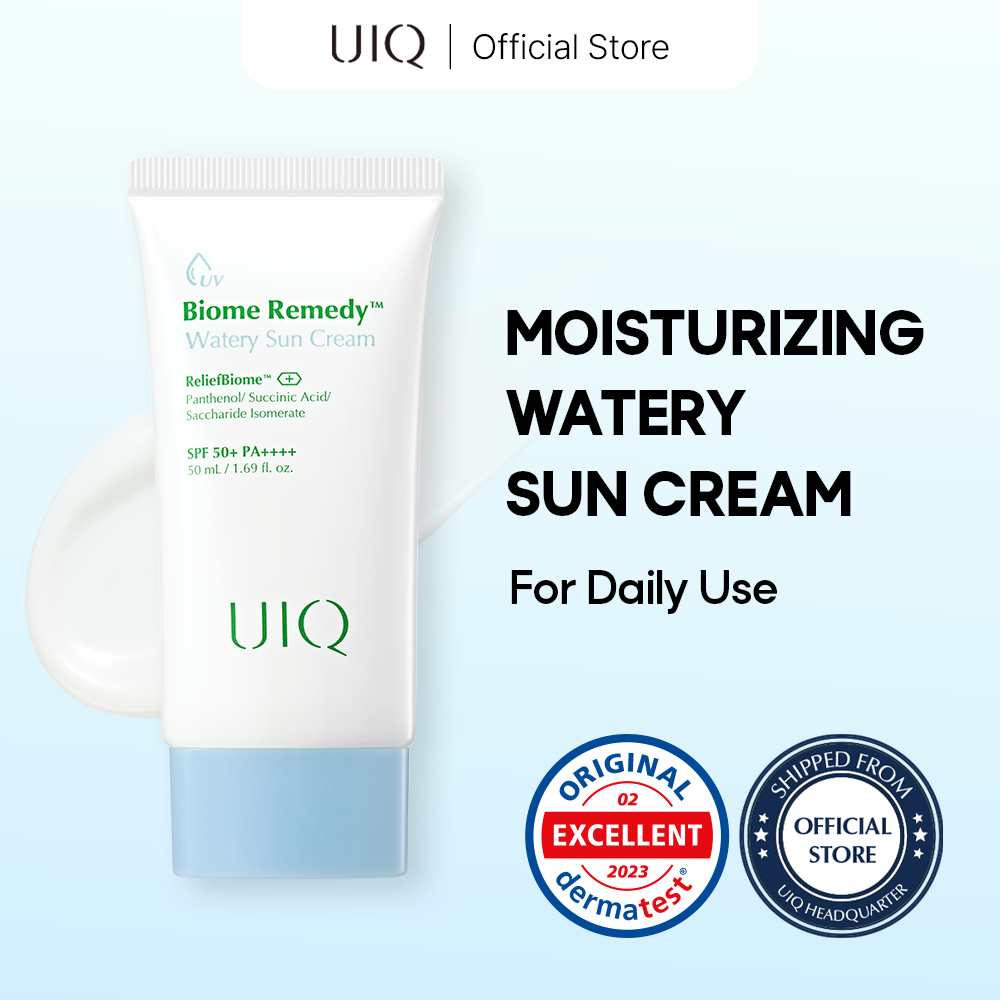 [UIQ OFFICIAL] UIQ Biome Remedy™ Watery Sunscreen, SPF 50+ PA+++, Moisturzing Sunscreen, 50ml ...