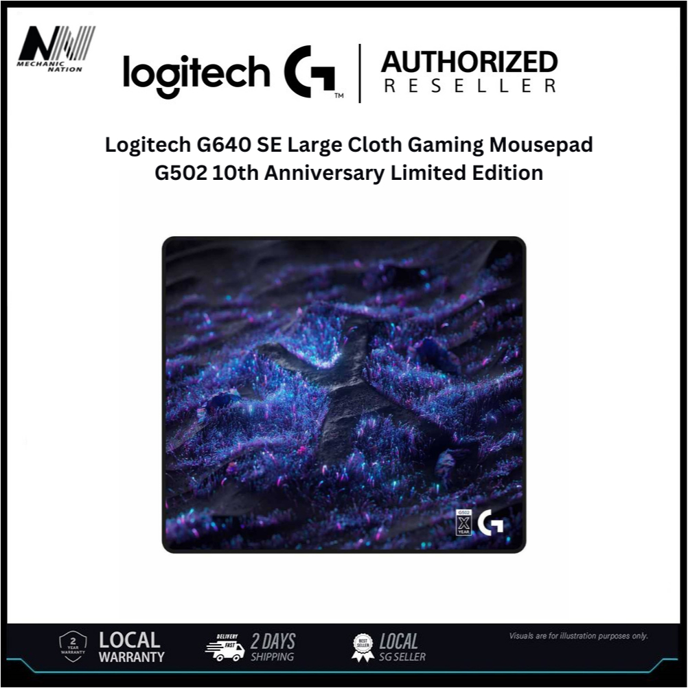 Logitech G640 SE Large Cloth Gaming Mouse Pad (460x400x3mm) G502 10th ...