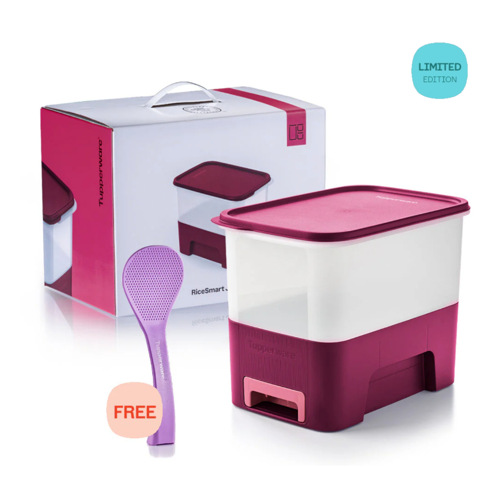 Tupperware Junior Rice Dispenser (1) 5kg (Free Gift Standing Rice Spoon ...