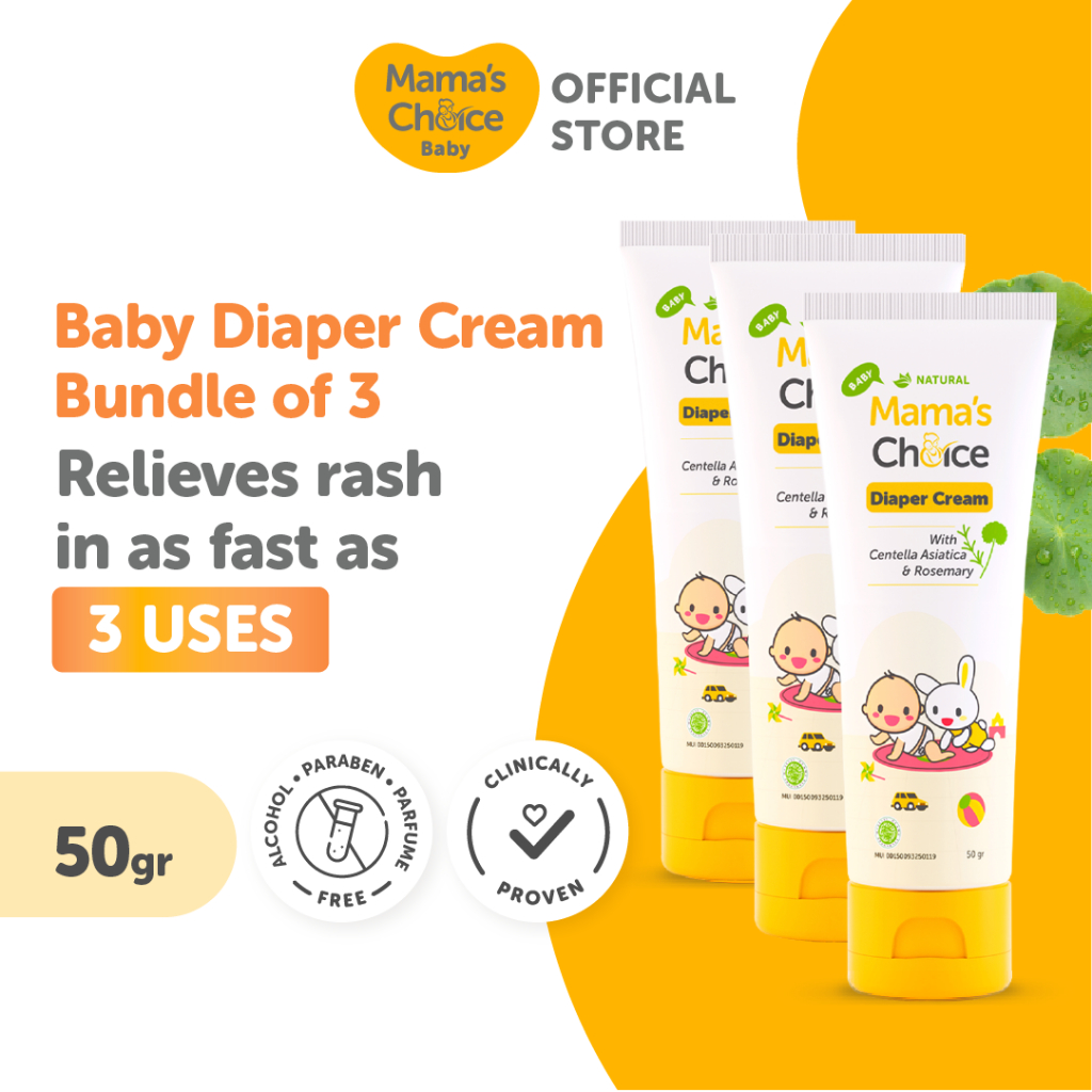 [Bundle of 3] Mama's Choice Baby Diaper Cream | Rapid Relief Diaper ...