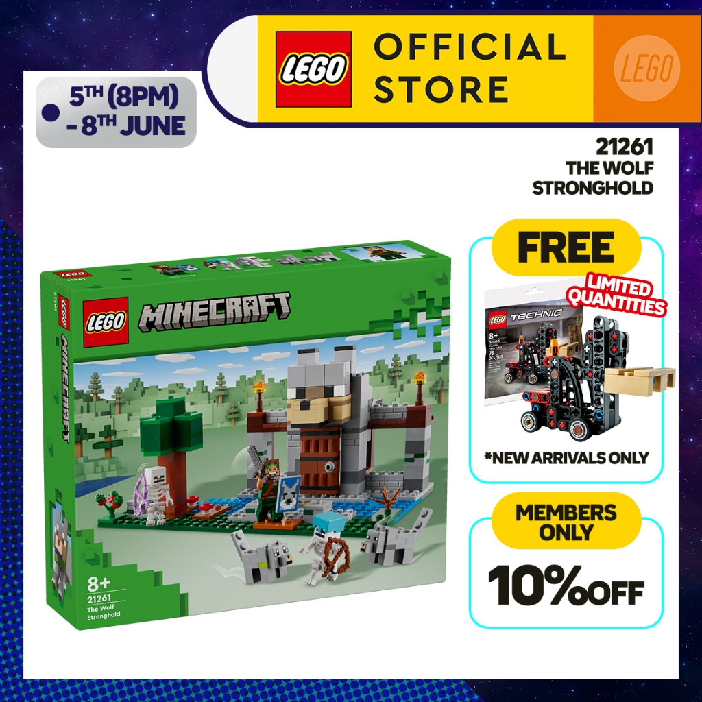 LEGO Minecraft 21261 The Wolf Stronghold (312 Pieces) | Shopee Singapore